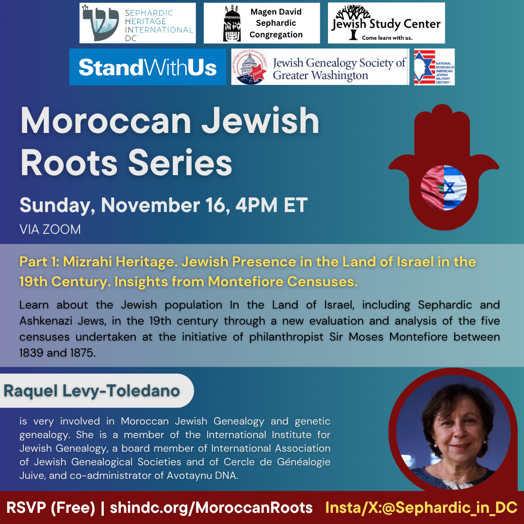 Moroccan Jewish Roots Series, Land of Israel 1839-1875, Genealogies ...